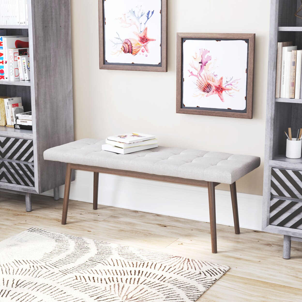 Zuo Modern Casper Bench Beige & Natural | Michaels