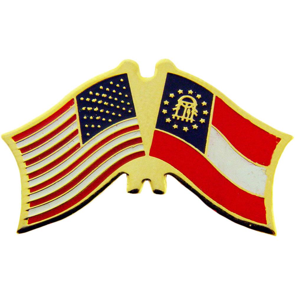 American & Georgia Flags Pin 1" | Michaels