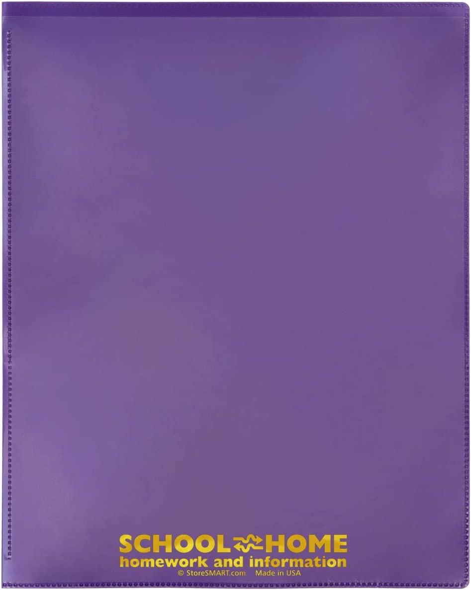 Plastic "School-Home" - Homework Folders with Clear Overlay - Made in U ...
