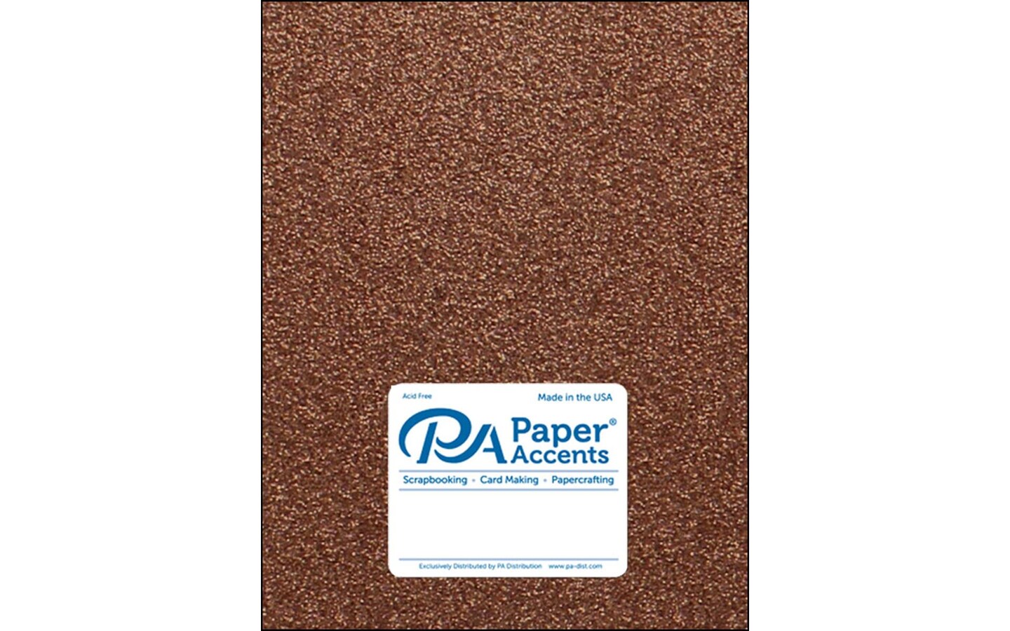 PA Paper Accents Glitter Cardstock 8.5" x 11" Bronze Copper, 85lb ...