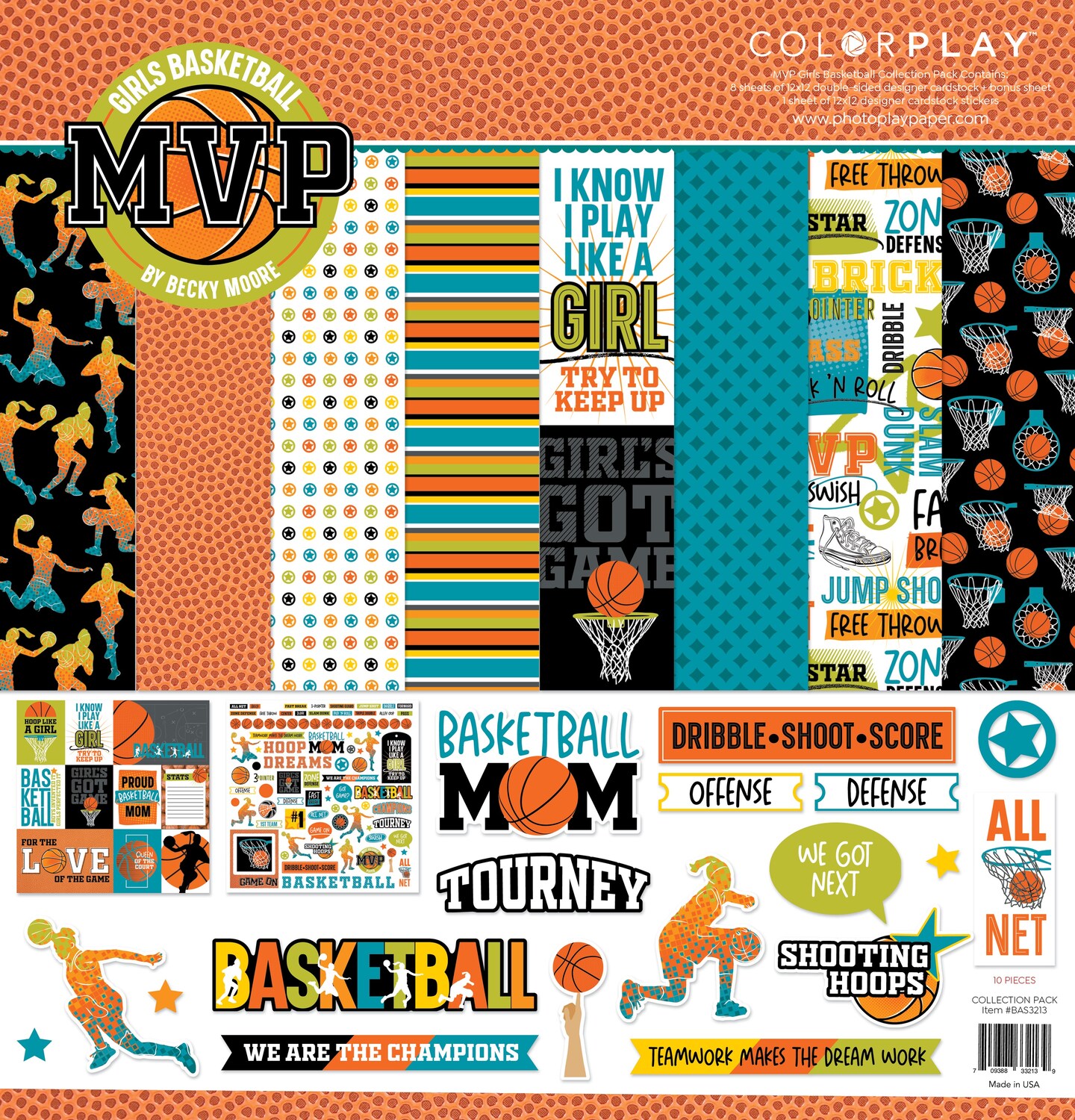 ColorPlay Collection Pack 12"X12"-MVP Basketball Girls | Michaels