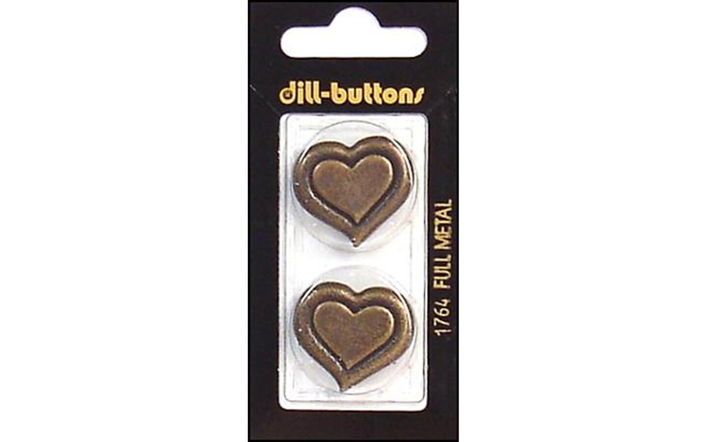 Dill Buttons 25mm 2pc Shank Ant Gold Metal Heart | Michaels