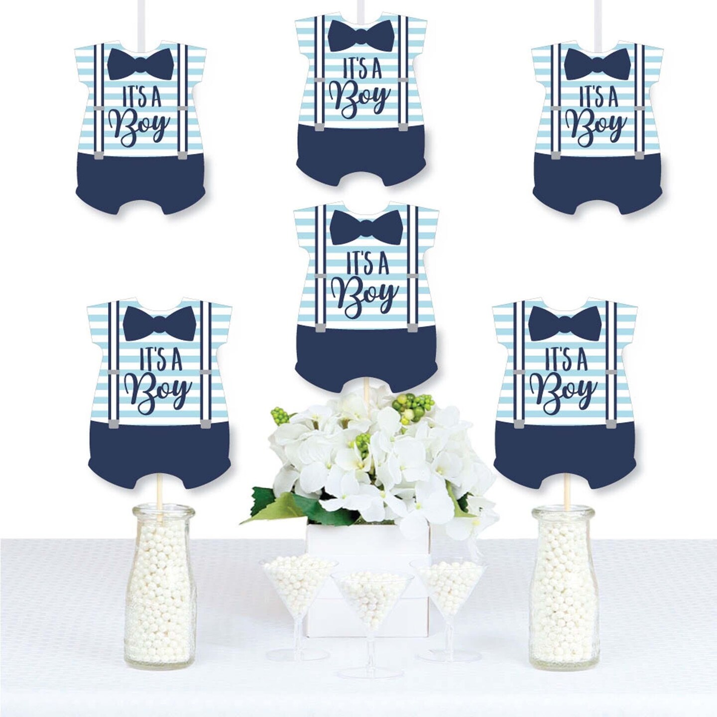Big Dot of Happiness It's a Boy - Baby Bodysuit Decorations DIY Blue ...