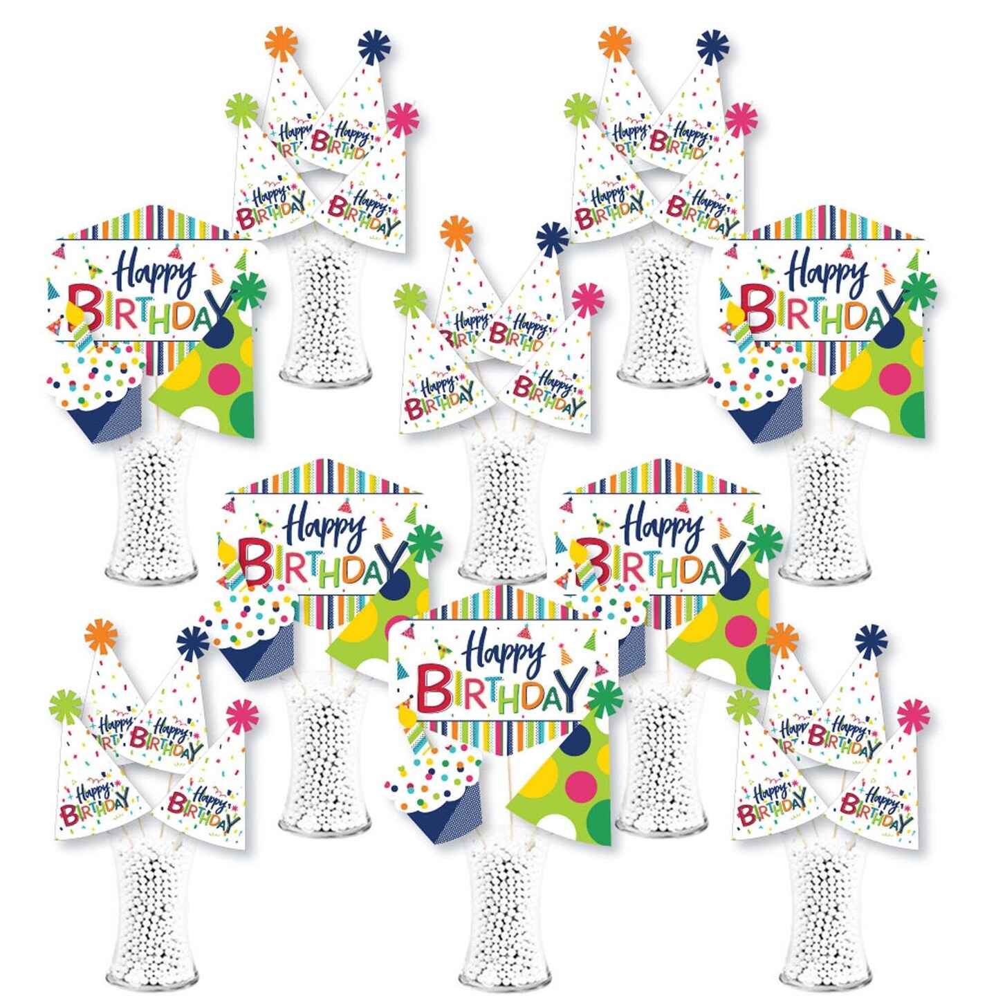 Big Dot of Happiness Cheerful Happy Birthday - Colorful Birthday Party ...