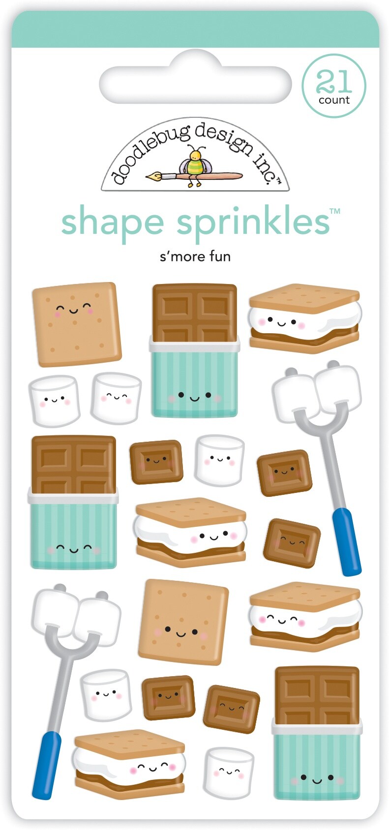 Doodlebug Sprinkles Adhesive Enamel Shapes-S'more Fun | Michaels