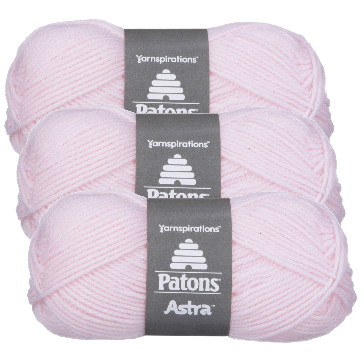 (Pack of 3) Patons Astra Yarn - Solids-Baby Pink | Michaels