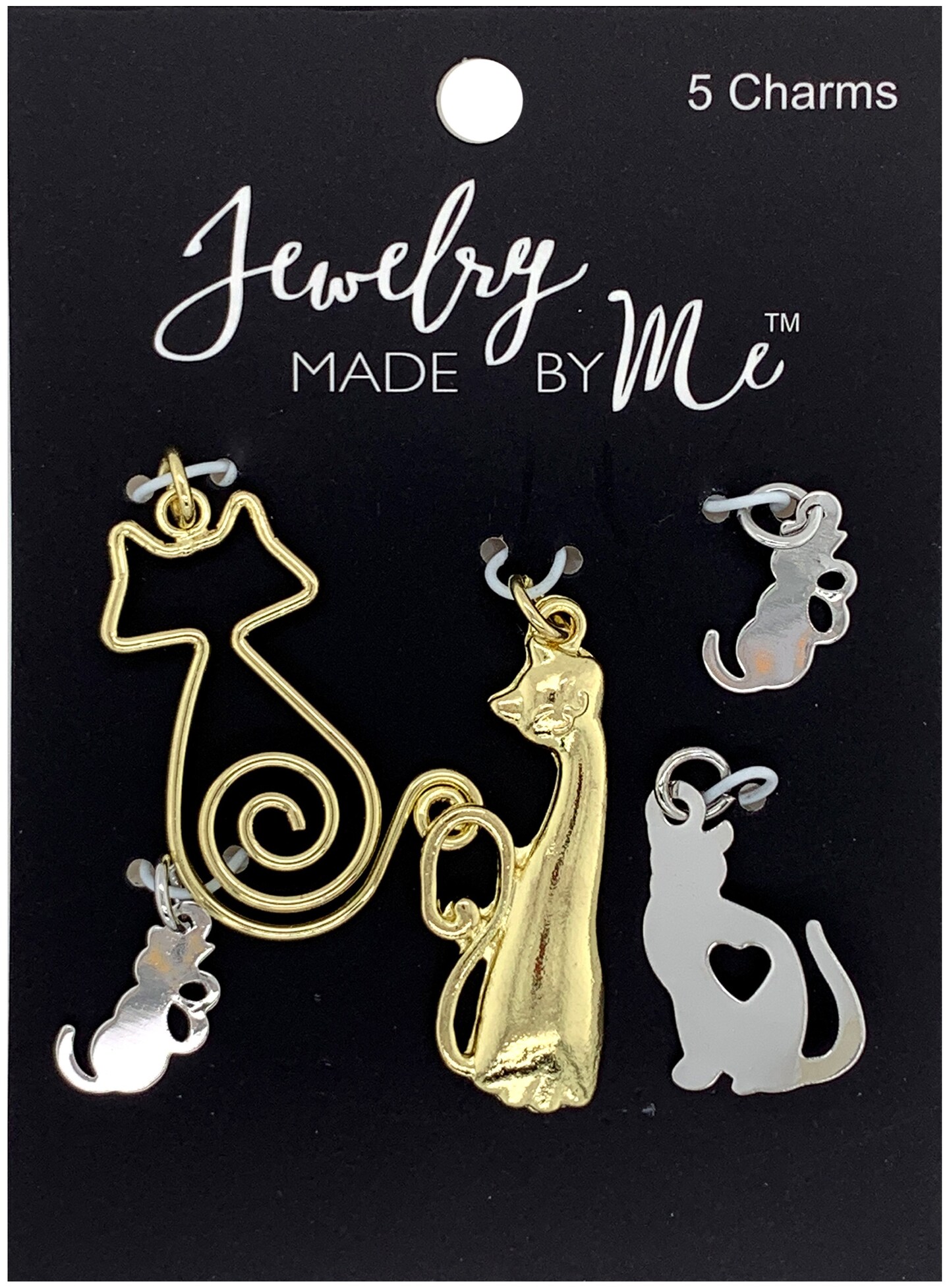 Jewelry Made By Me Charms 5/Pkg-Cat | Michaels