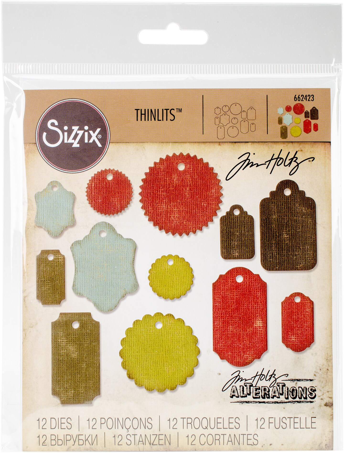Sizzix Thinlits Dies By Tim Holtz 12/Pkg-Gift Tags | Michaels