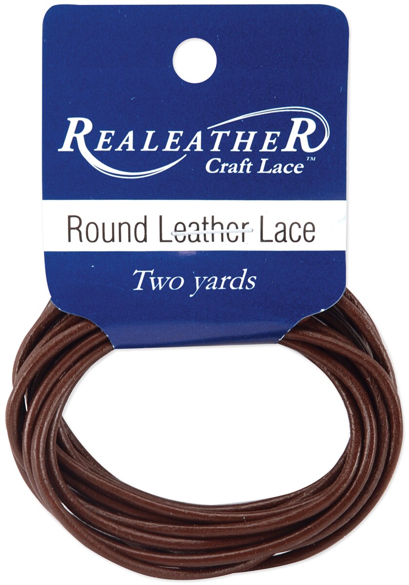 Realeather(R) Crafts Round Leather Lace 2mmX2yd | Michaels