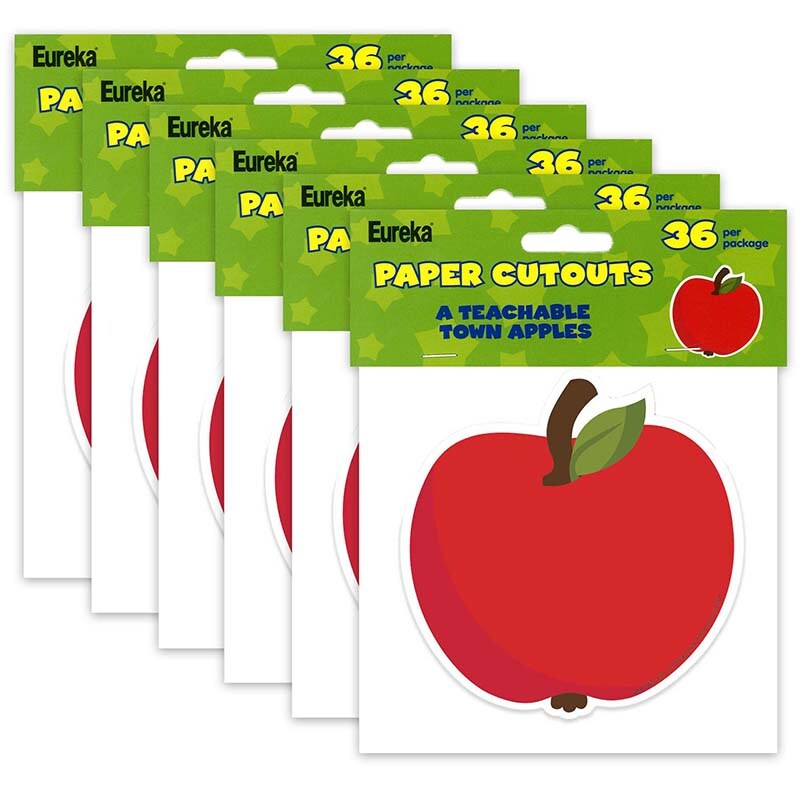 A Teachable Town Apples Paper Cut-Outs, 36 Per Pack, 6 Packs | Michaels
