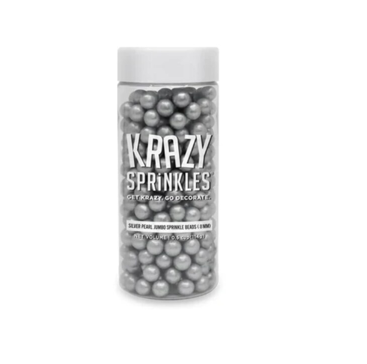 Krazy Sprinkles Silver Pearl 8mm Sprinkle Beads by Bakell | Michaels