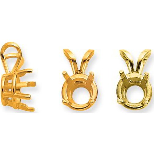 14K Gold 0.5ct 4 Prong Round Pendant Setting | Michaels