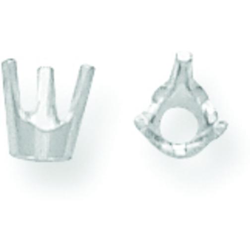 14K White Gold 3 Prong Round Open Back Setting 2mm | Michaels