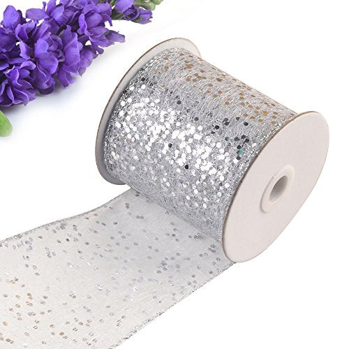 eZthings Decorative Designer Sparkly Sheer Fabric Ribbons for Party ...