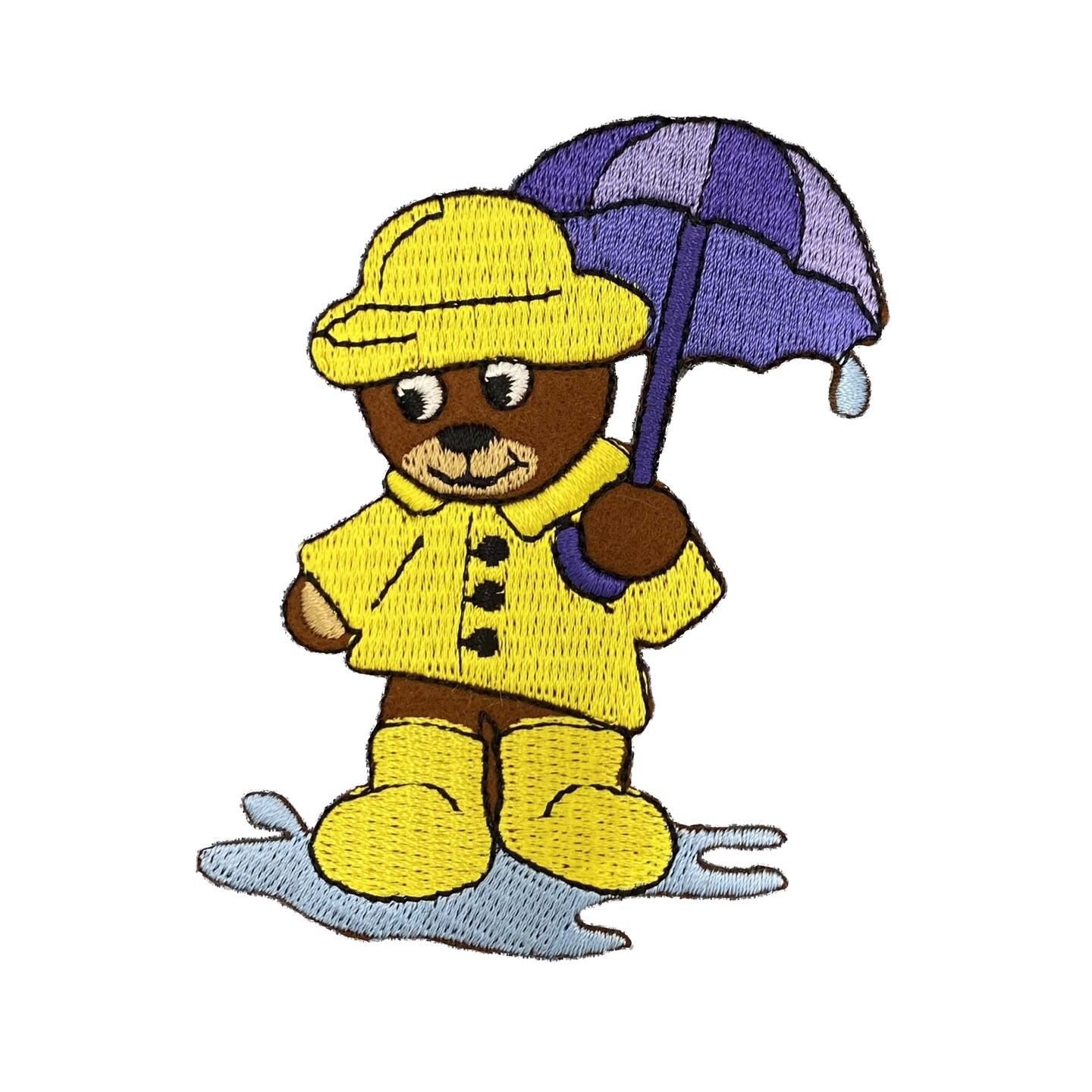 Rainy Day Bear Wearing Galoshes, Embroidered, Iron on Patch | Michaels
