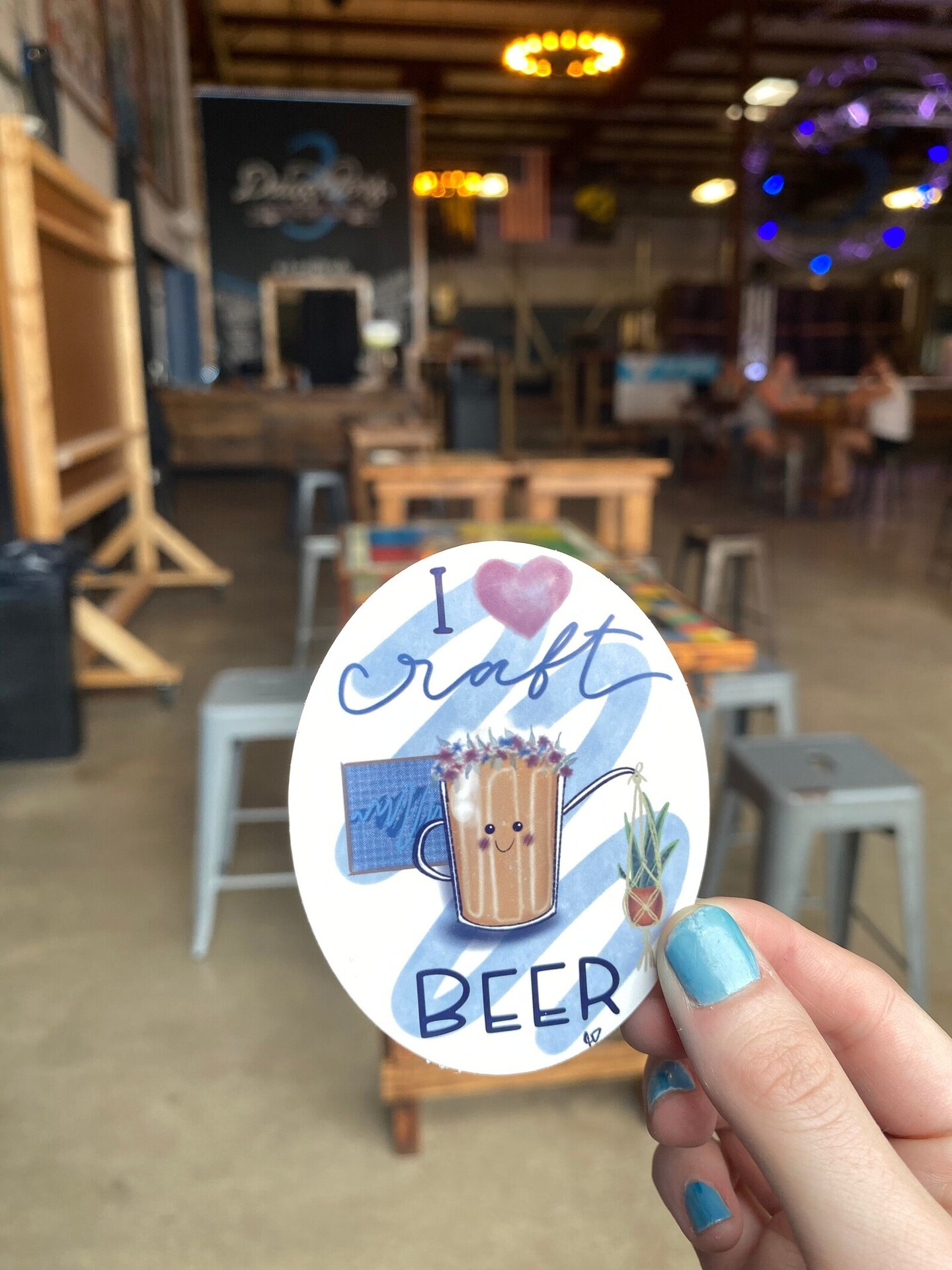 Craft Beer Punny Sticker, i love beer, i love crafts, alcohol pun ...
