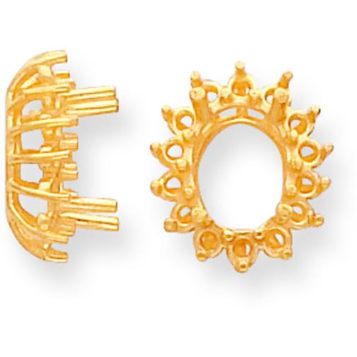 14K Gold Oval Cluster Setting (6X4 To 10X8mm Center) | Michaels
