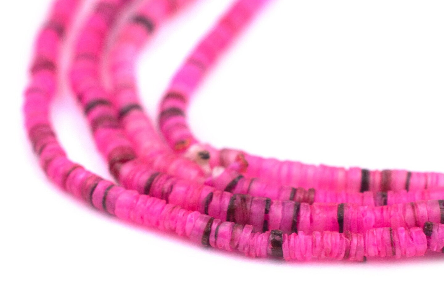 TheBeadChest Fuchsia Pink Natural Shell Heishi Beads (3mm) | Michaels