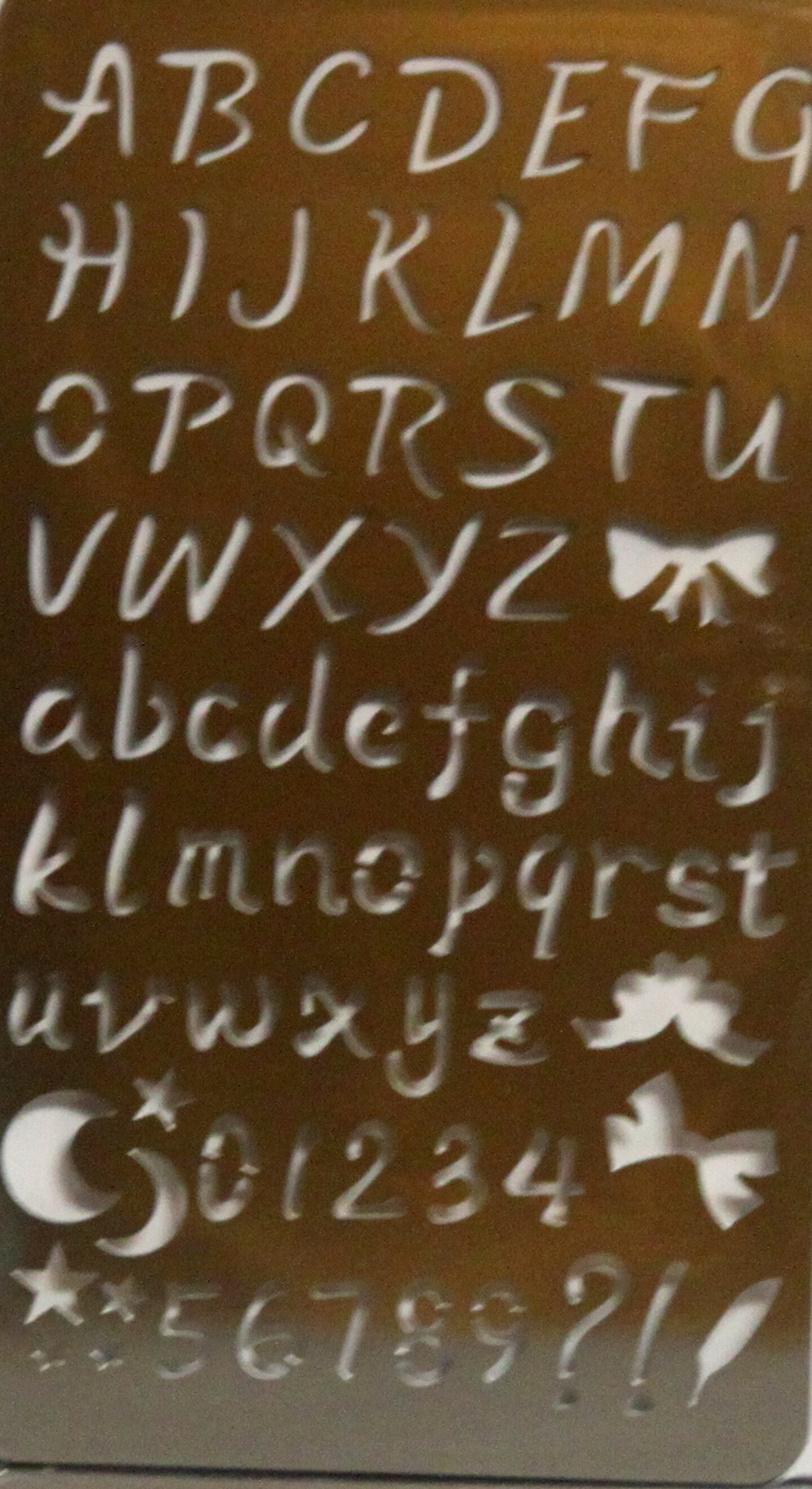 Designer Alphabet & Numbers Heavy Metal Stencil | Michaels