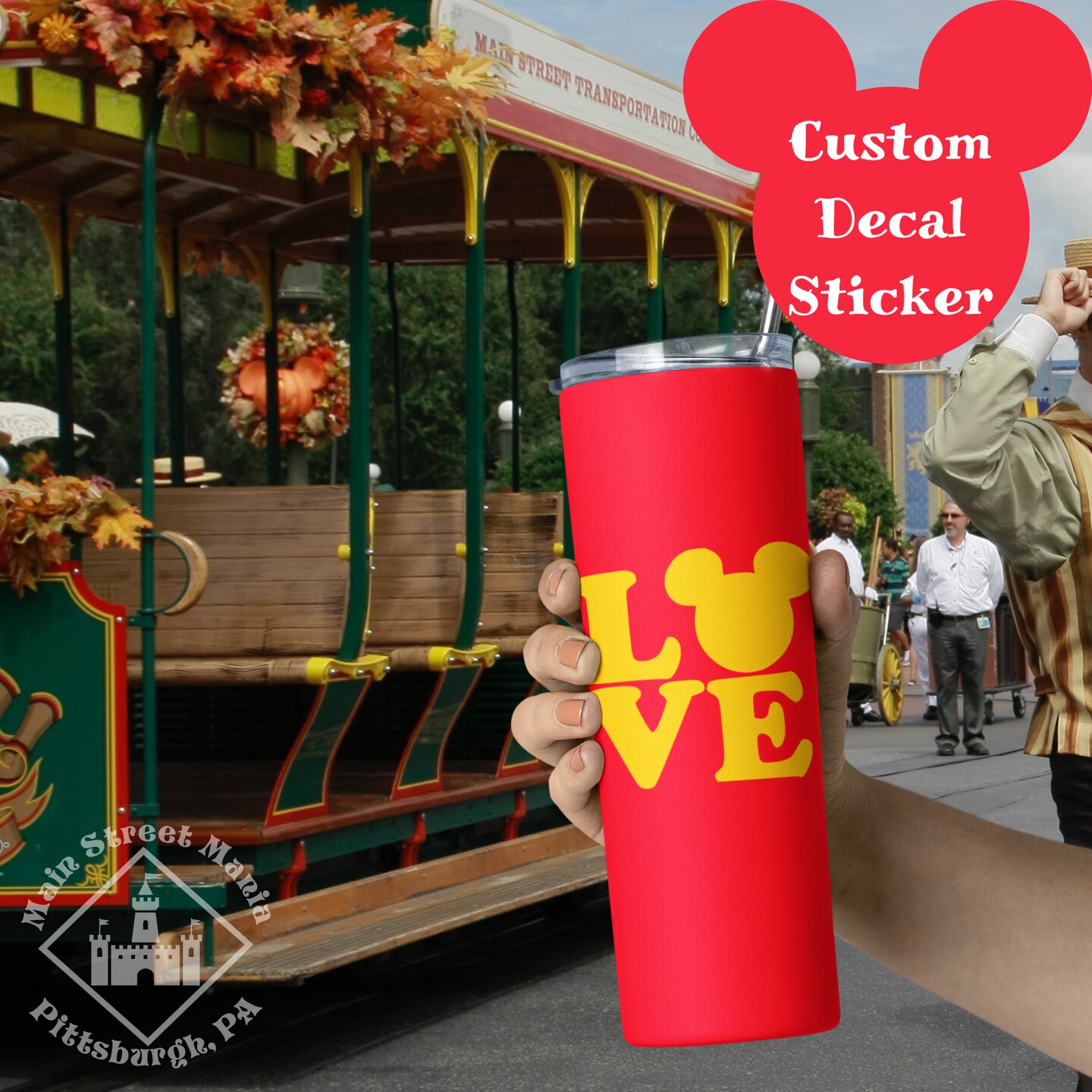 Mickey Love Square Decal Sticker | MakerPlace by Michaels