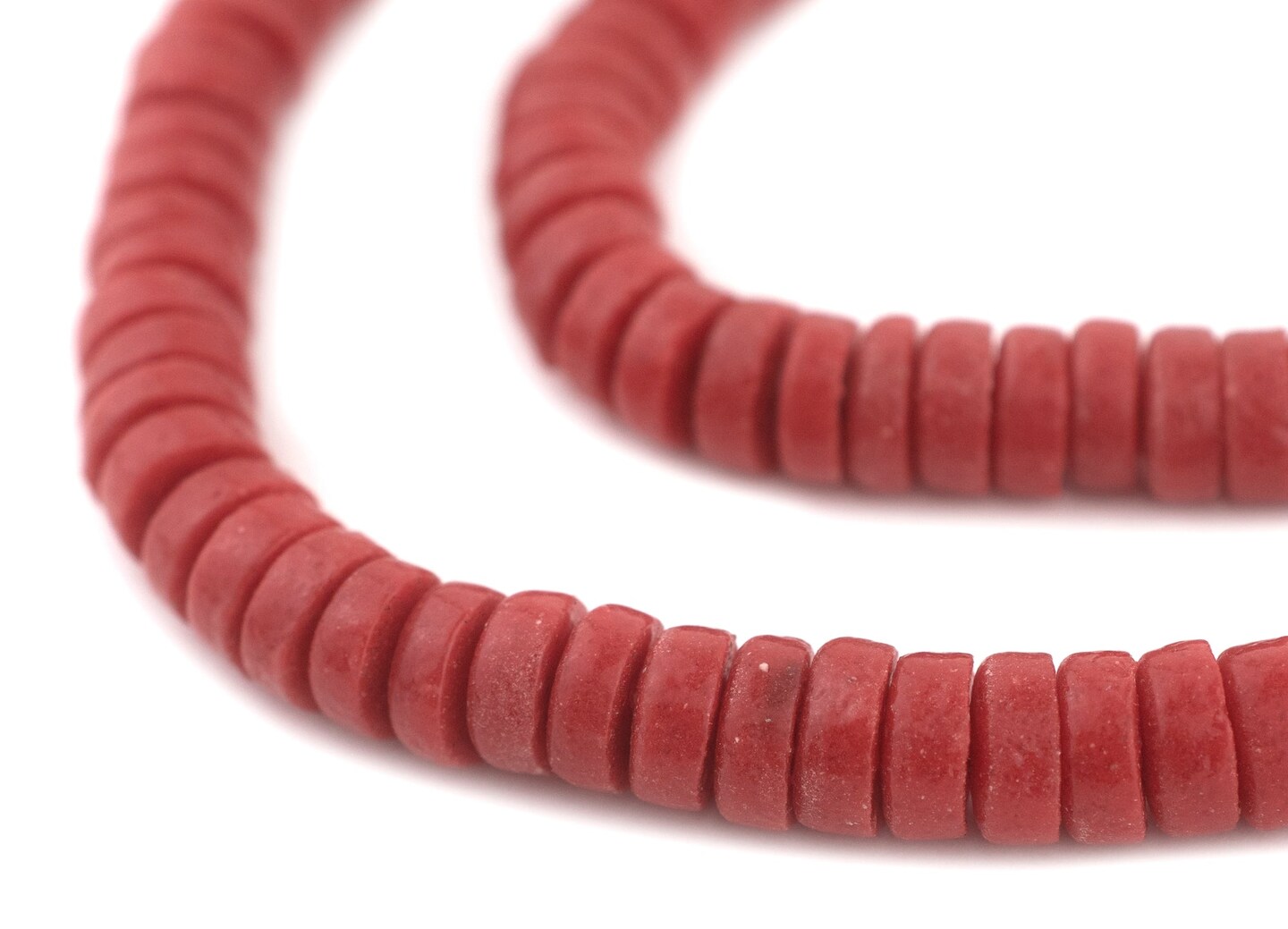 TheBeadChest Red Ashanti Glass Disk Beads (10mm) | Michaels