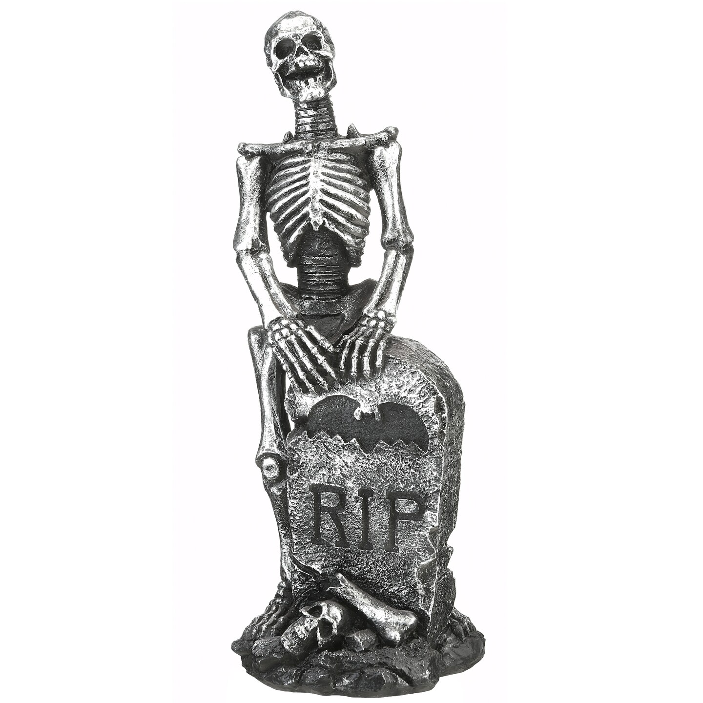 20" Silver Skeleton and Gravestone | Michaels