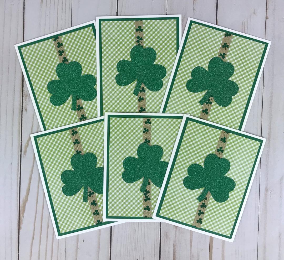 St Patricks Day Card, St Paddys Day Cards, Shamrock Card, Blank Note ...