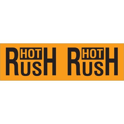 Tape Logic Labels, "Hot Rush", 3" x 10", Fluorescent Orange, 500/Roll ...
