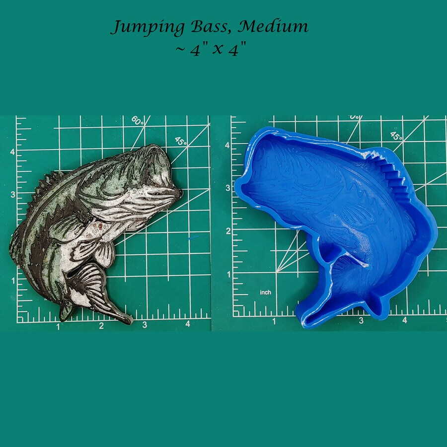 Jumping Bass - 4"x4" - Silicone freshie Mold | Michaels