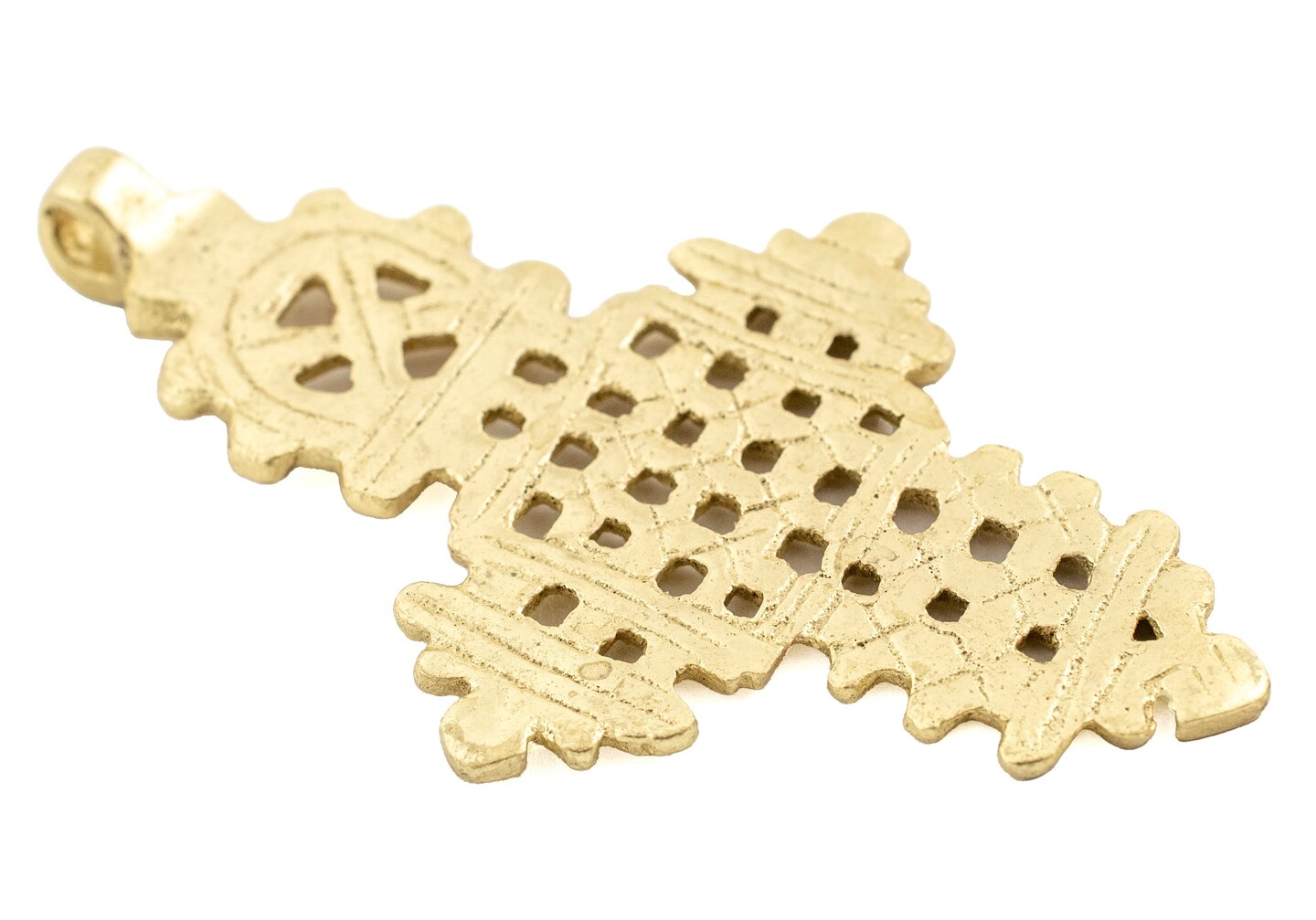 Brass Ethiopian Coptic Cross Pendant, African Abyssinian Design ...