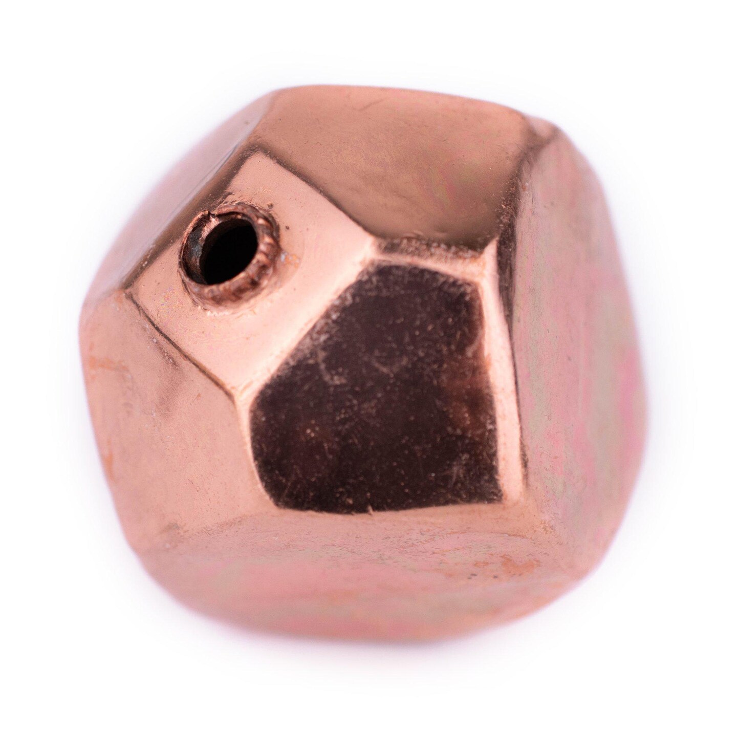 TheBeadChest Hollow Cornerless Cube Bead: Large Copper 40mm Centerpiece ...