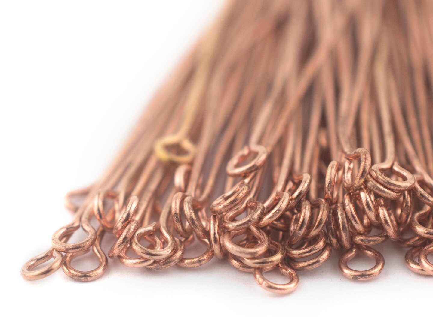 TheBeadChest Copper 21 Gauge 1.75 Inch Eye Pins Approx 100 pieces ...