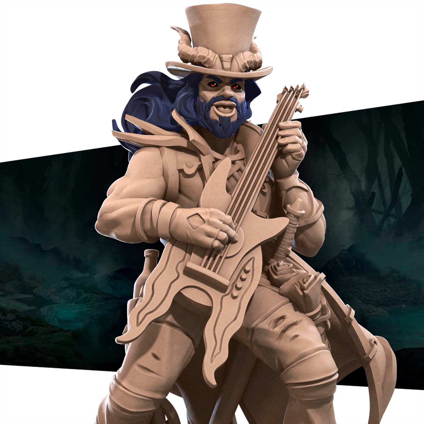 Tiefling Bard from Bite the Bullet's Tieflings Pt. 2 set. Total height ...