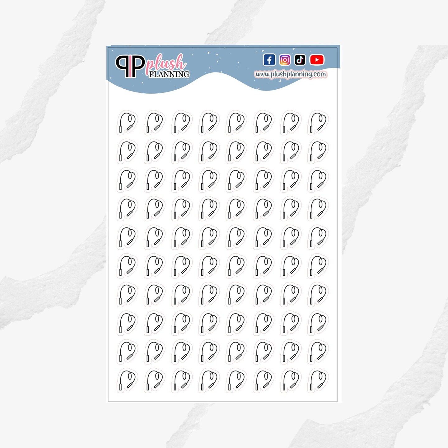 Jump Rope Icon Planner Stickers, Fitness Tracker, Daily Exercise ...