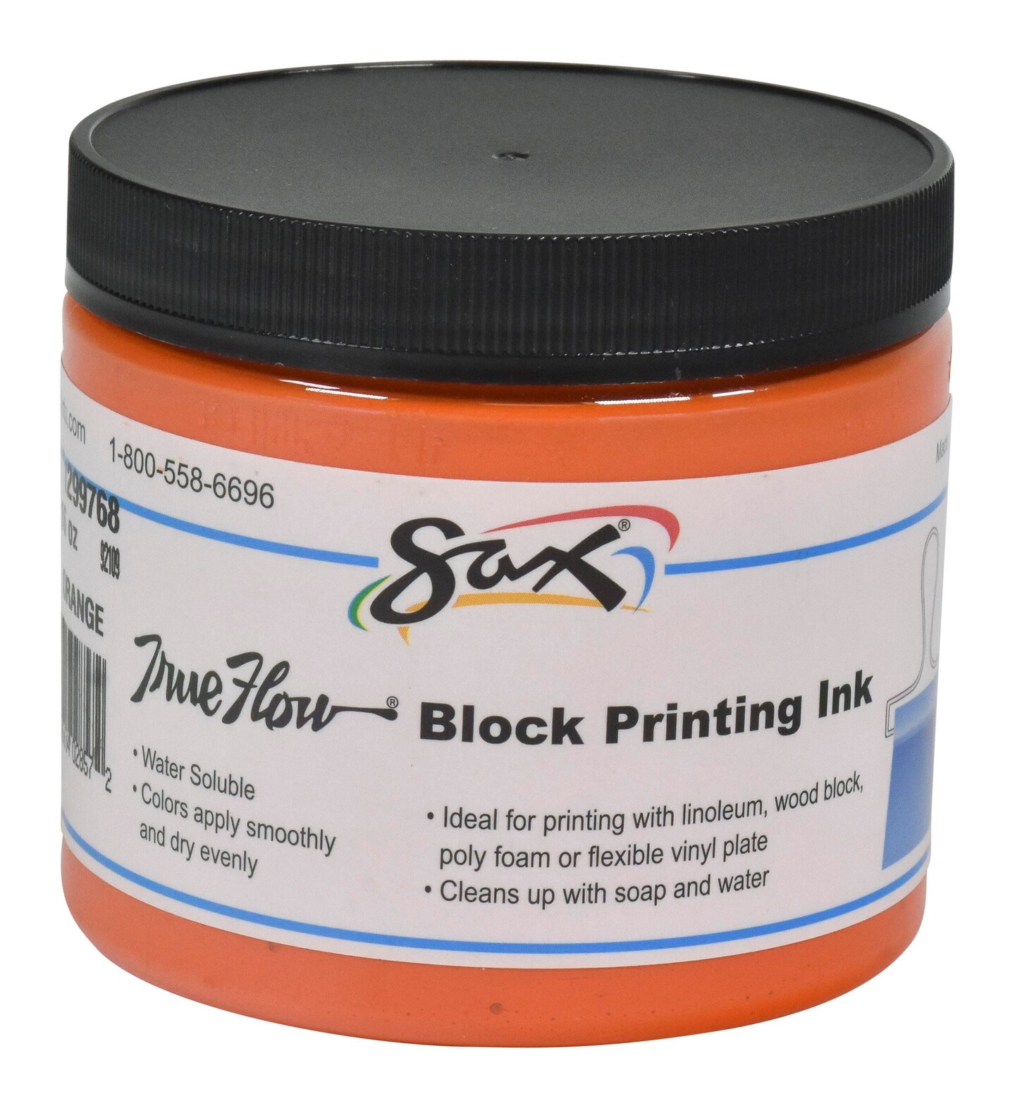 Sax Water Soluble Block Printing Ink, 1 Pint Jar, Orange | Michaels