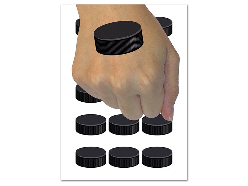 Ice Hockey Puck Sport Temporary Tattoo Water Resistant Fake Body Art ...