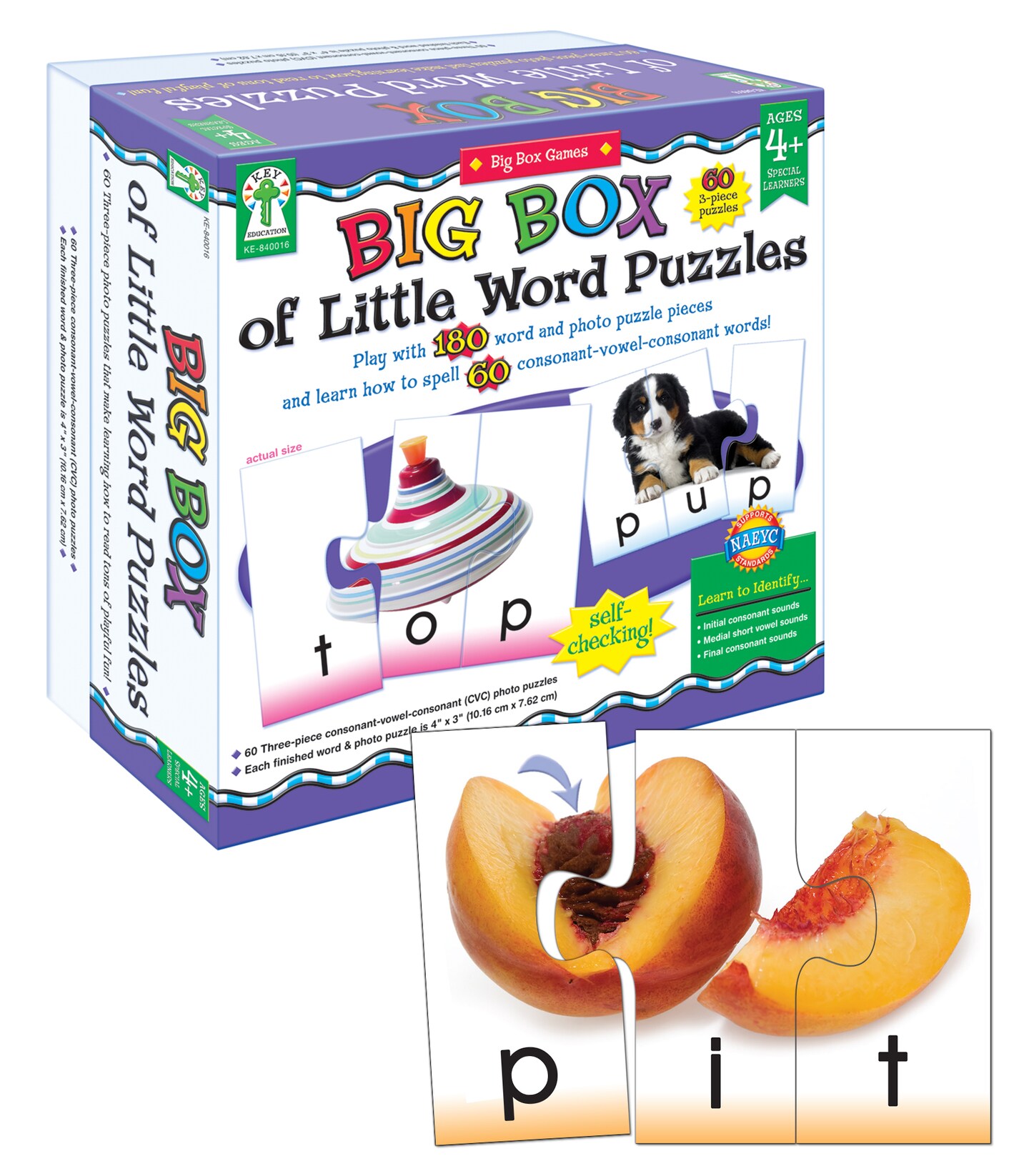 Key Education Big Box of Little Word Toddler Puzzle, Photo, CVC and ...