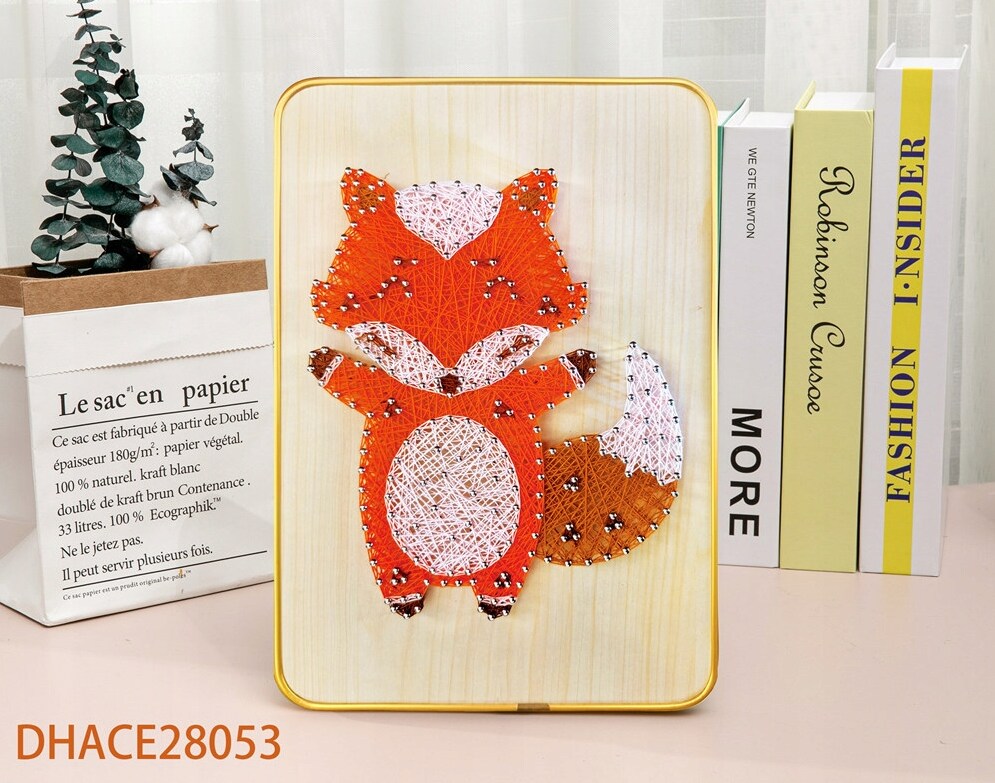 Fox String Art Kit with Stand. Simple Decorative DIY String Art Craft ...