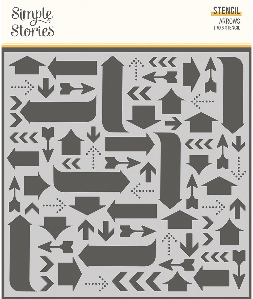 Simple Stories Hello Today Stencil 6"X6"-Arrows | Michaels