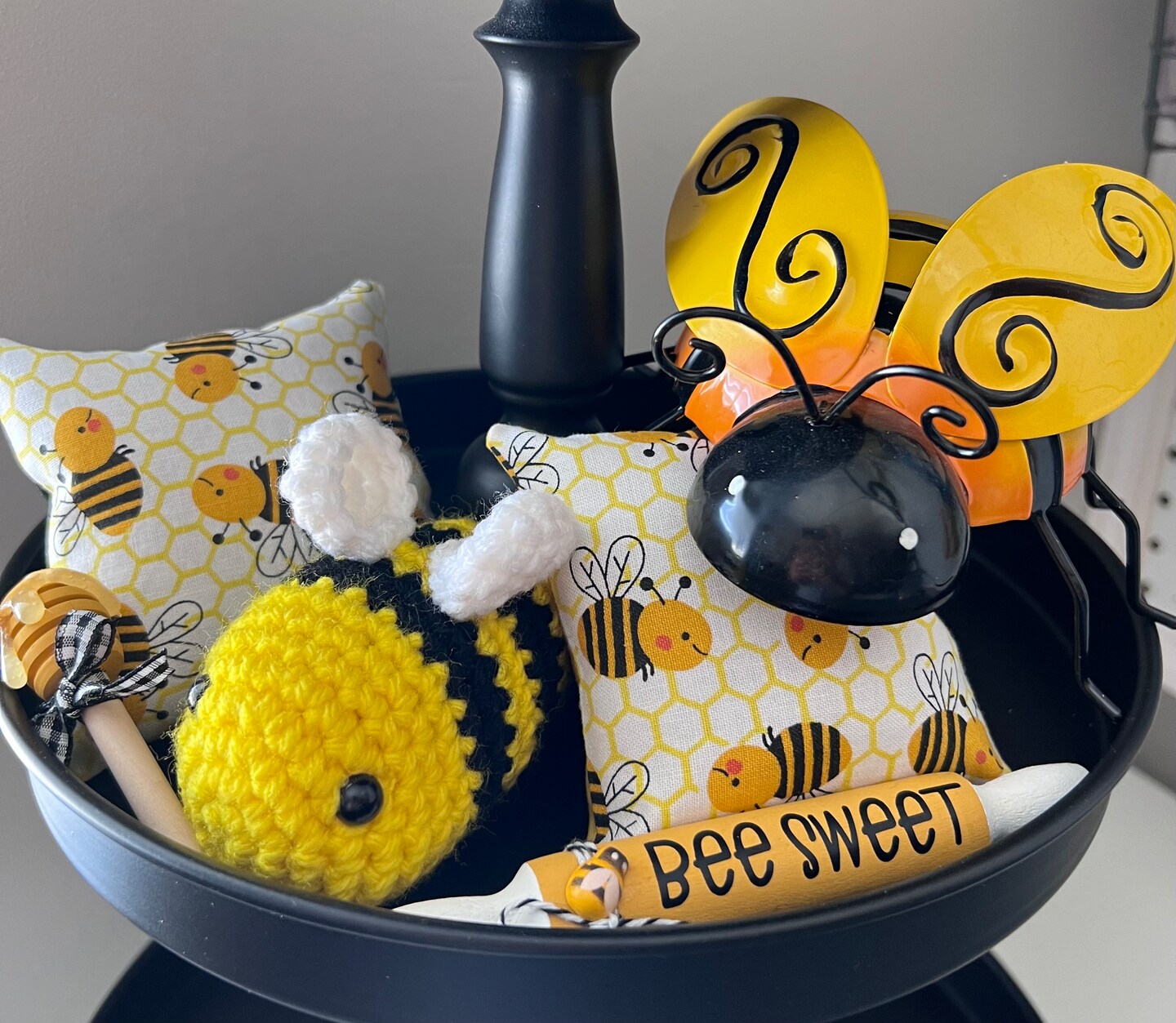 Bee decor | Bee tiered tray | Bee Bowl filler | MakerPlace by Michaels