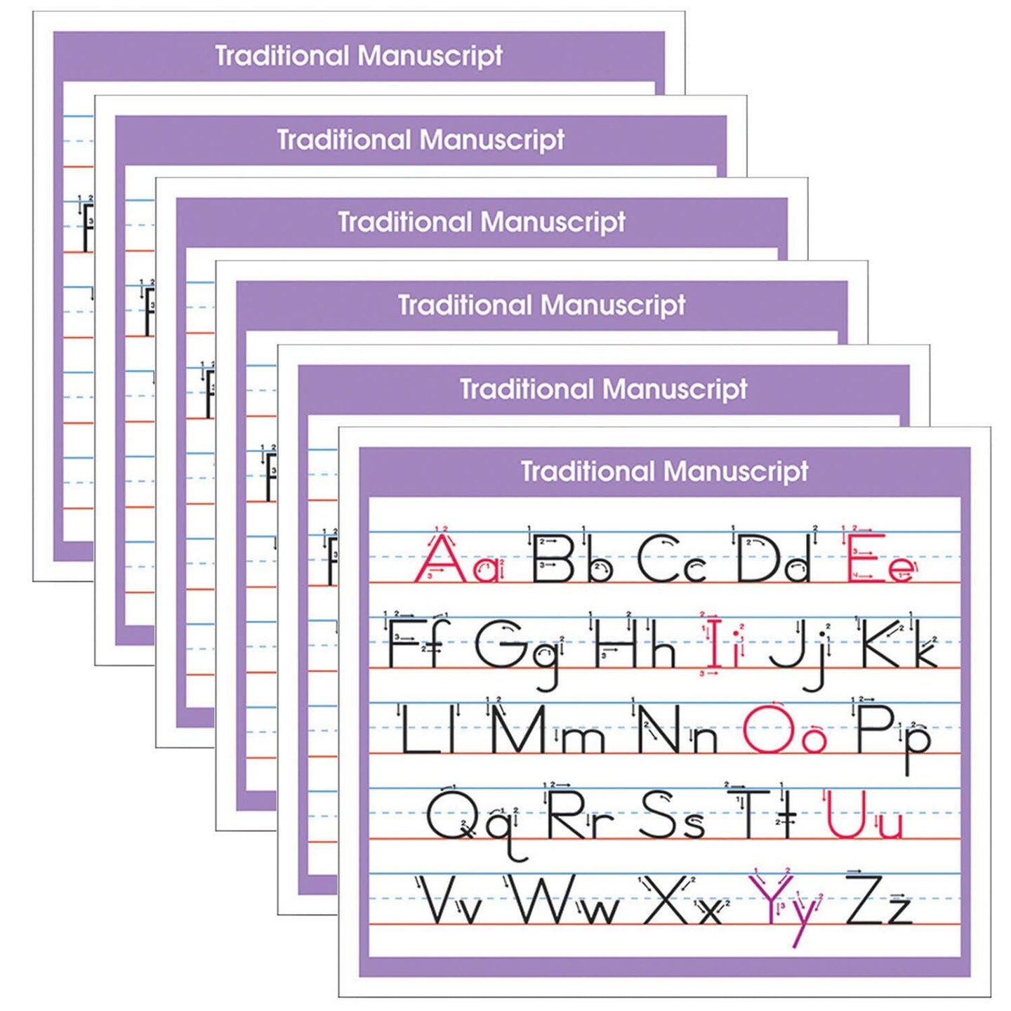 Adhesive Traditional Manuscript Desk Prompt, 36 Per Pack, 6 Packs ...