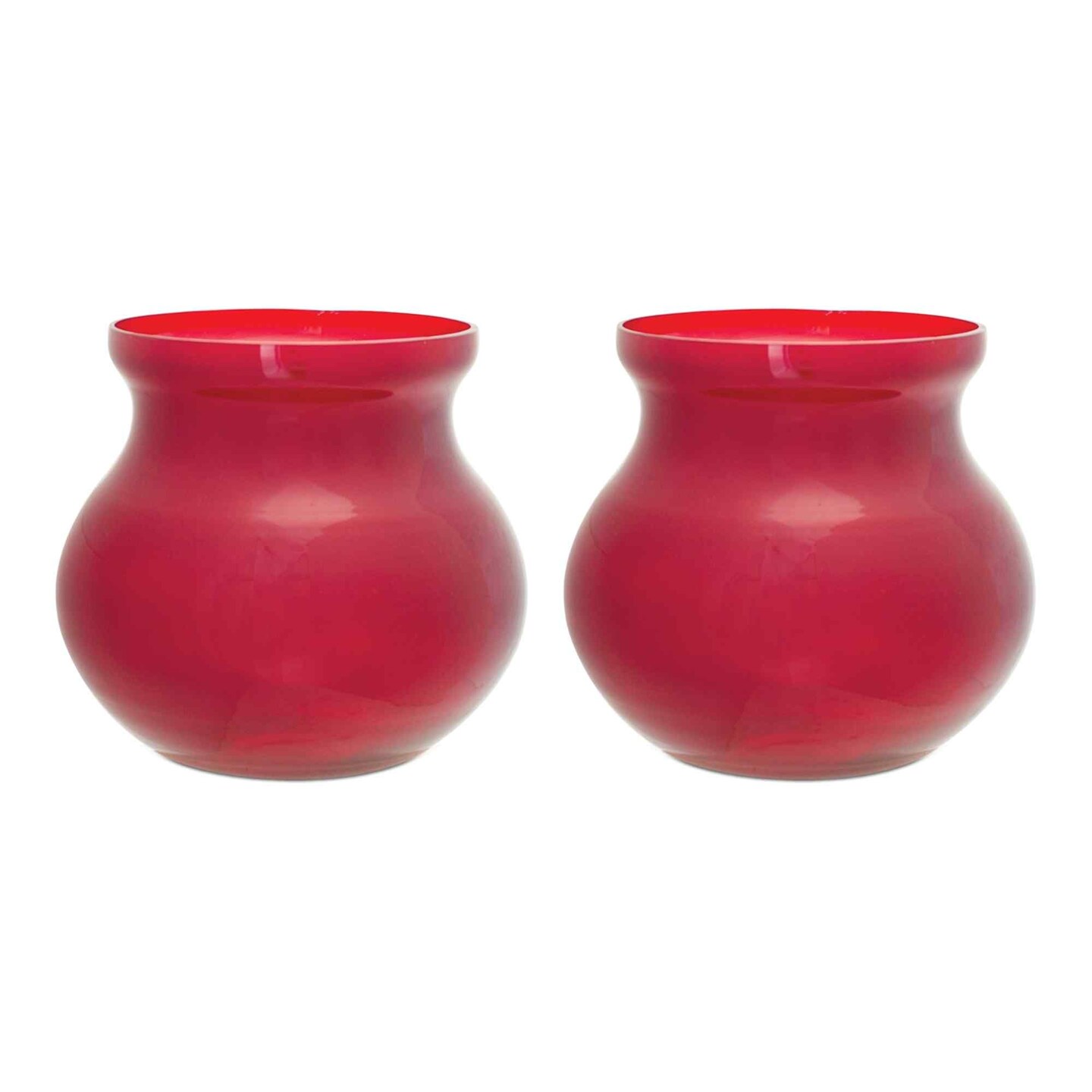 Melrose Glass Decorative Vases - 6" - Red - Set of 2, Color: Red | Michaels