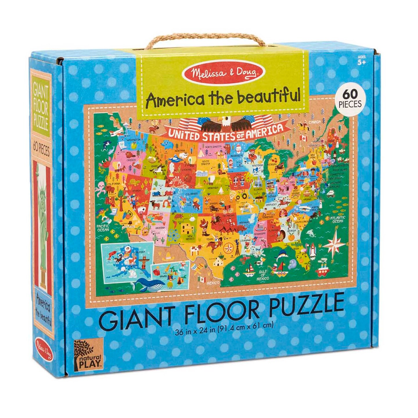 Natural Play Floor Puzzle: America the Beautiful | Michaels