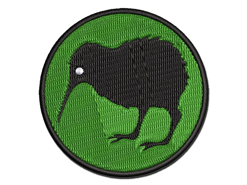 New Zealand Kiwi Bird Multi-Color Embroidered Iron-On Patch Applique ...
