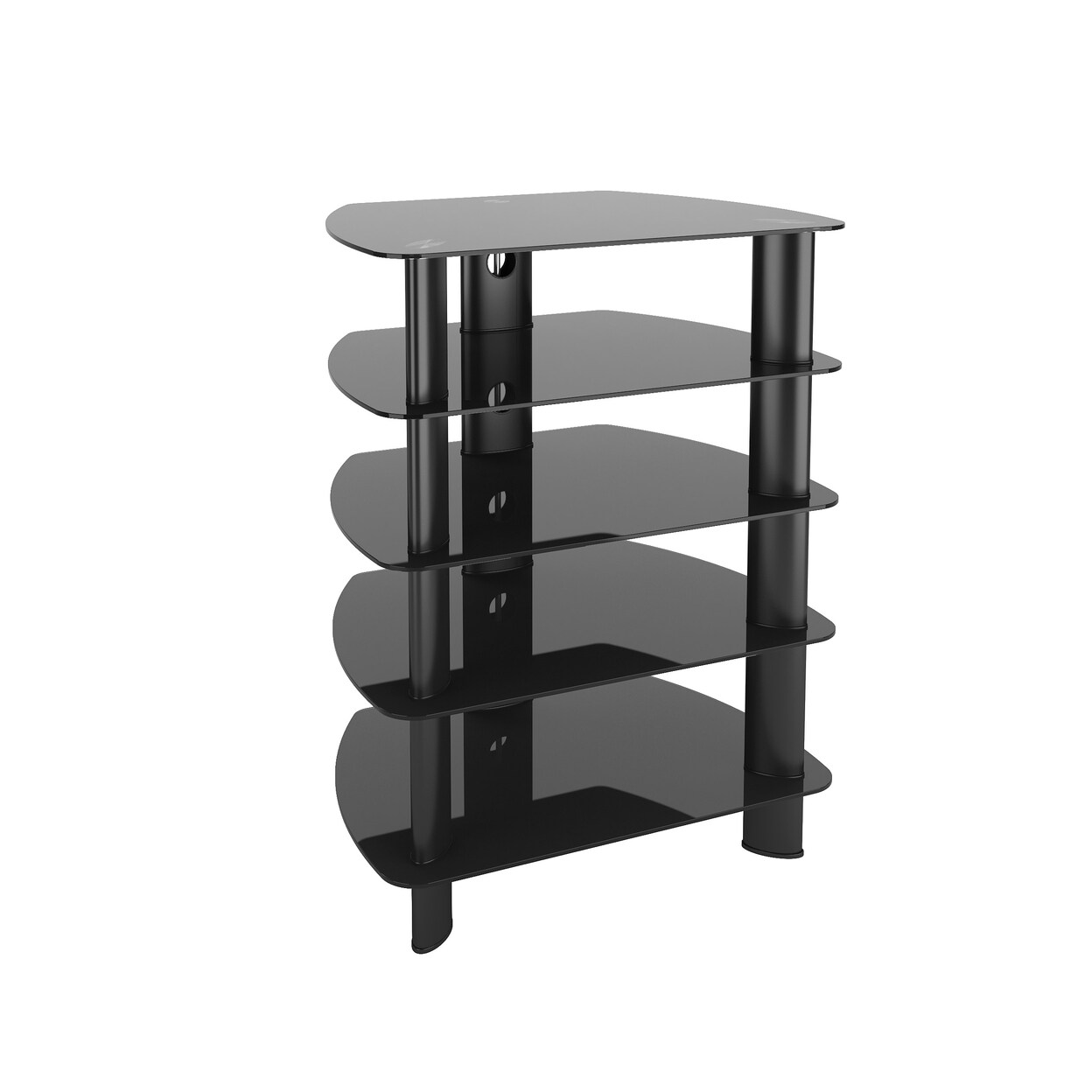 CorLiving Satin Black Glass Component Stand | Michaels