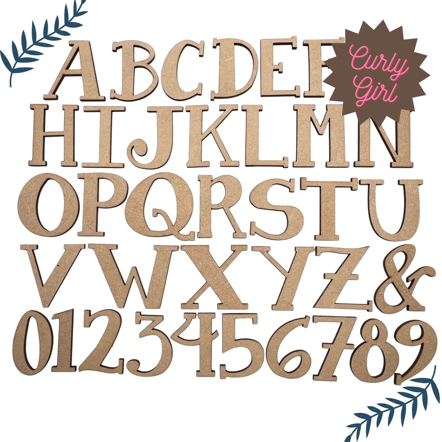 Small Curly Girl Letter | Quirky Letters | Unfinished Letters | Craft ...