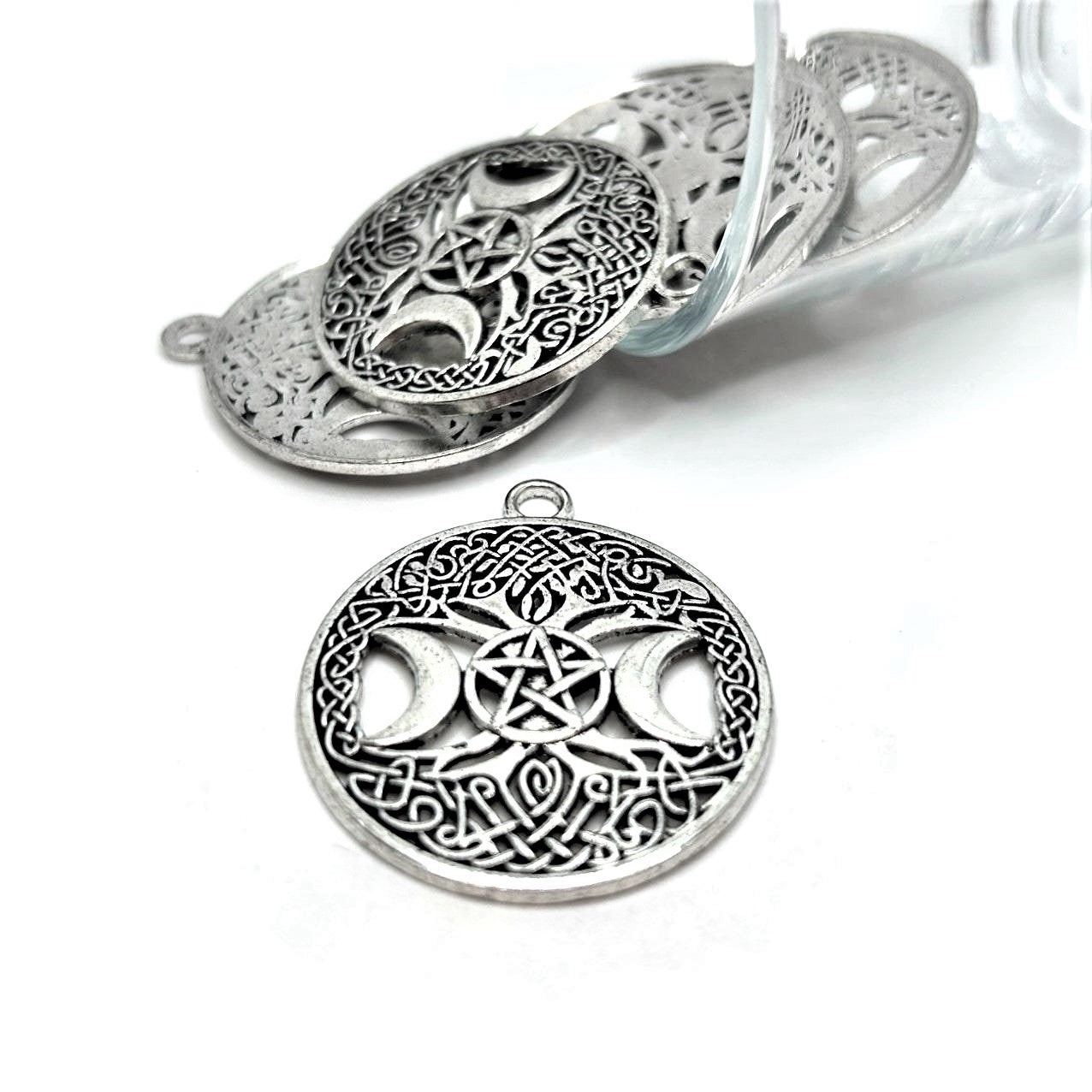 1, 4, 20 or 50 Pieces: Large Silver Wiccan Goddess Charms | Michaels