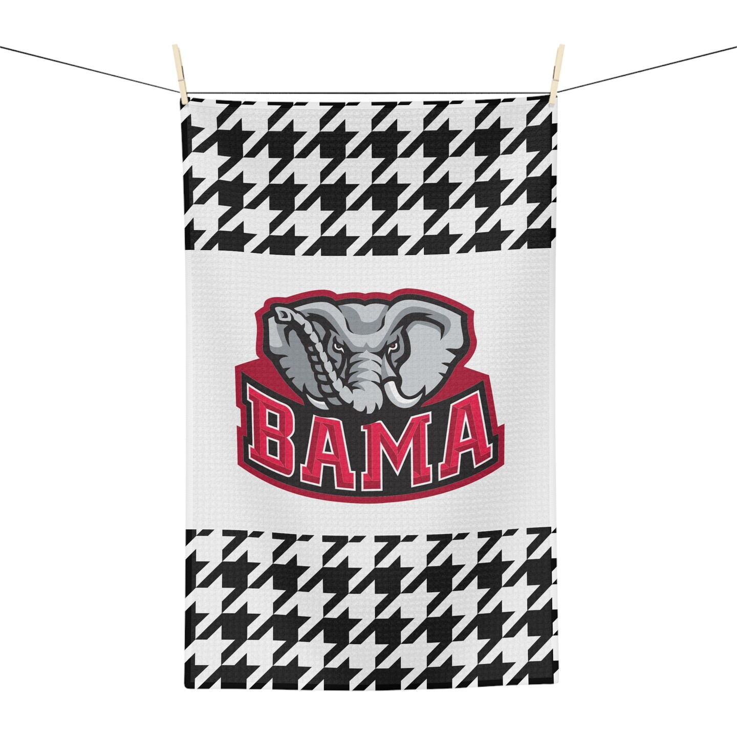 Alabama Houndstooth Kitchen Towel, Bama Kitchen Tea Towel, Bama ...