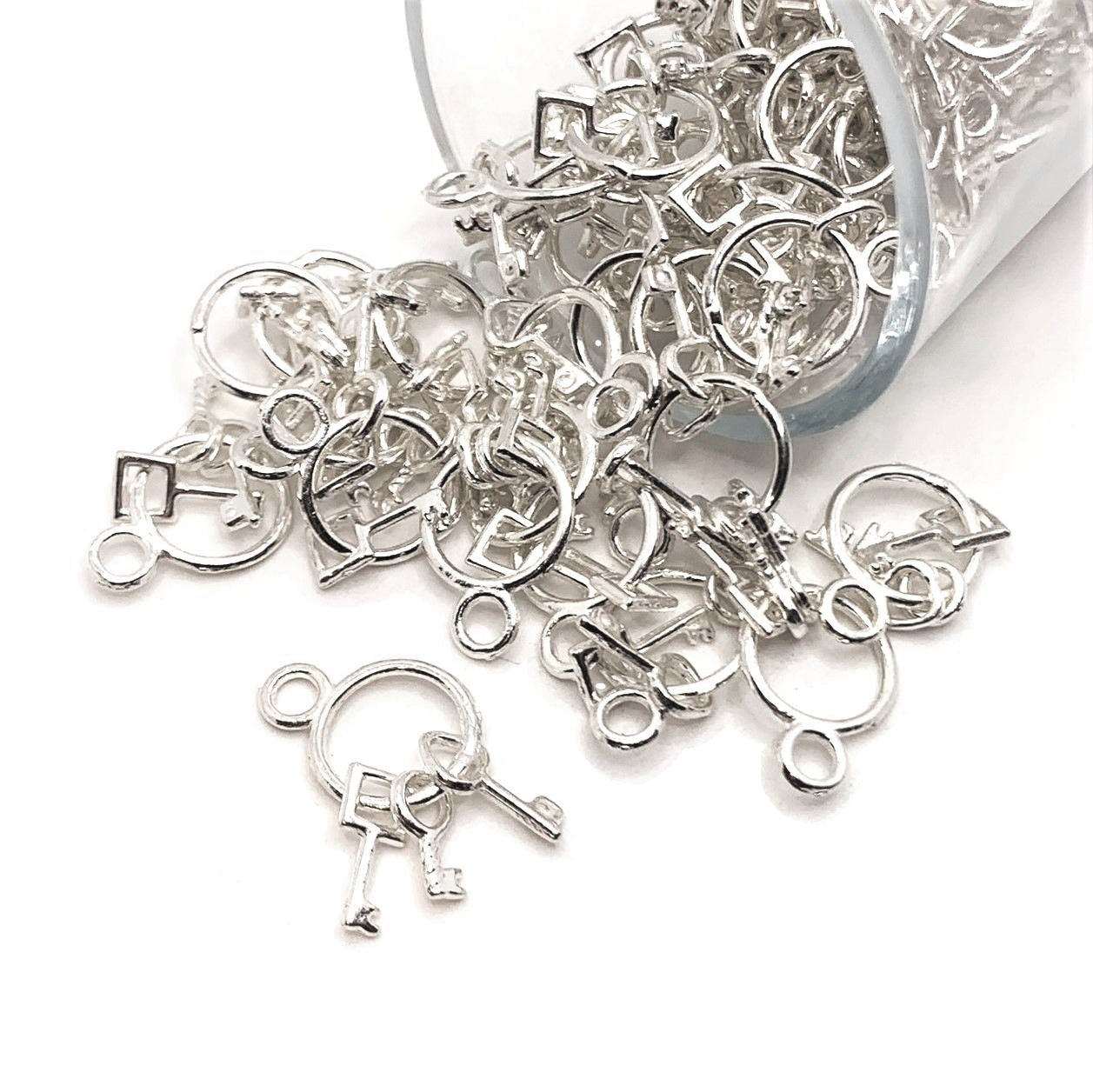 4, 20 or 50 Pieces: Silver Skeleton Key Charms | Michaels