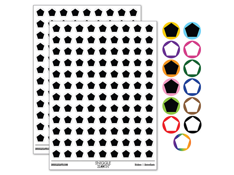 Pentagon Solid 0.50" Round Sticker Pack | Michaels